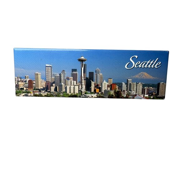 Kitchen | Seattle Skyline Fridge Magnet Space Needle Mt Rainier ...